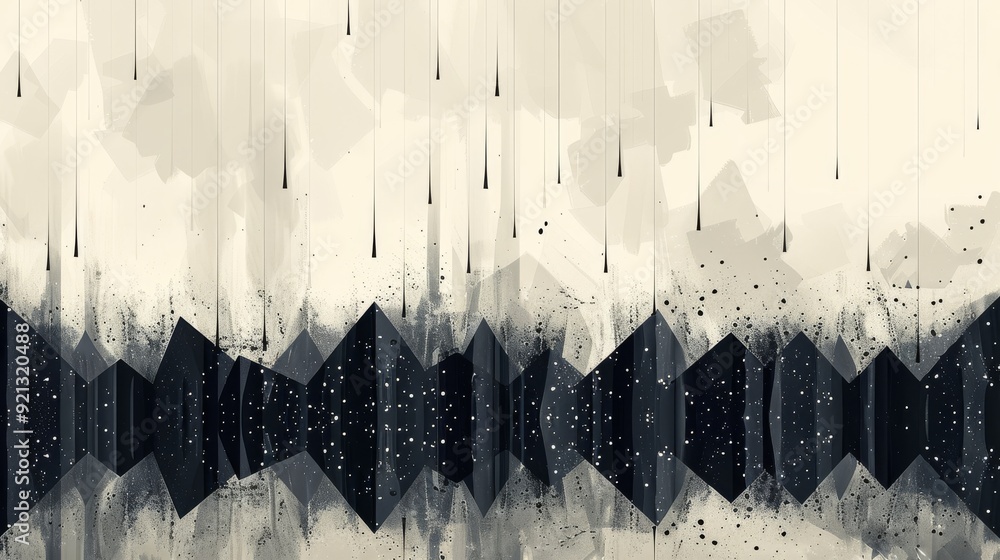 Geometric Rain Patterns: Rain visualized in geometric patterns, using ...