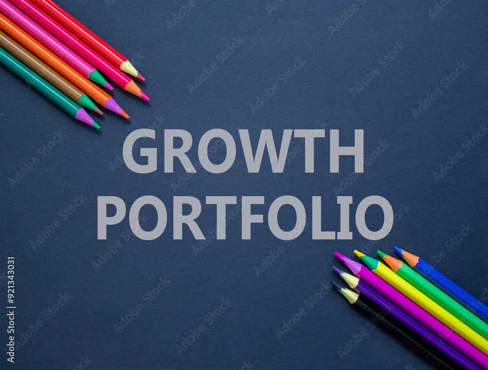 Growth portfolio symbol. Concept words Growth portfolio on beautiful ...