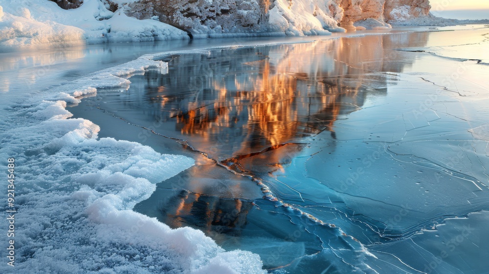 Reflective Ice Currents: Ice currents visualized with reflective ...