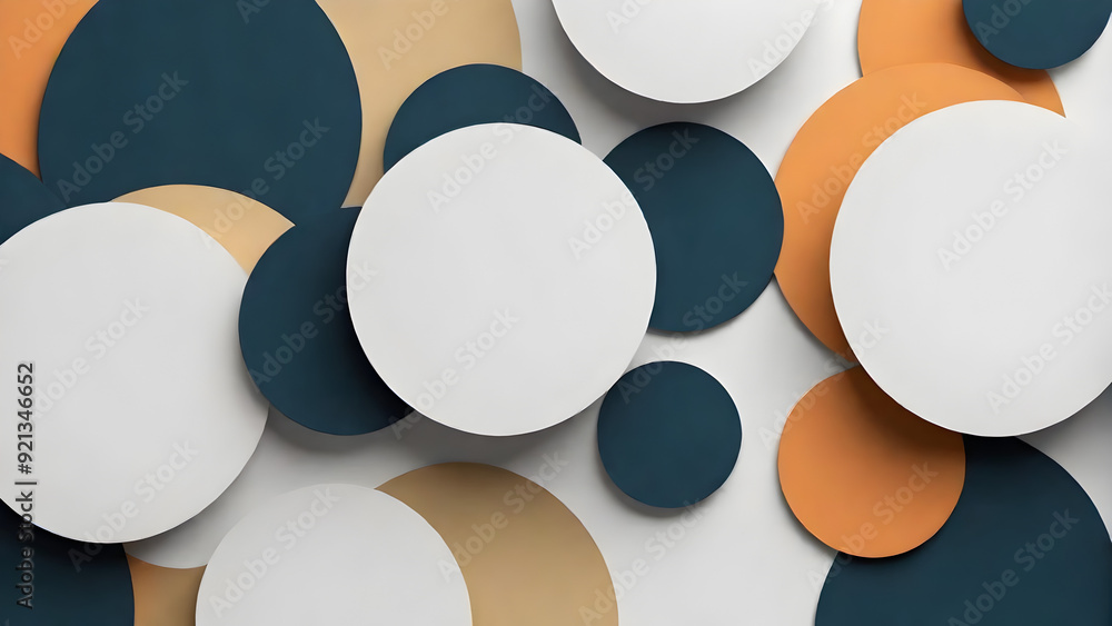 A creative 2D rendering of lines and circles in a dynamic composition ...