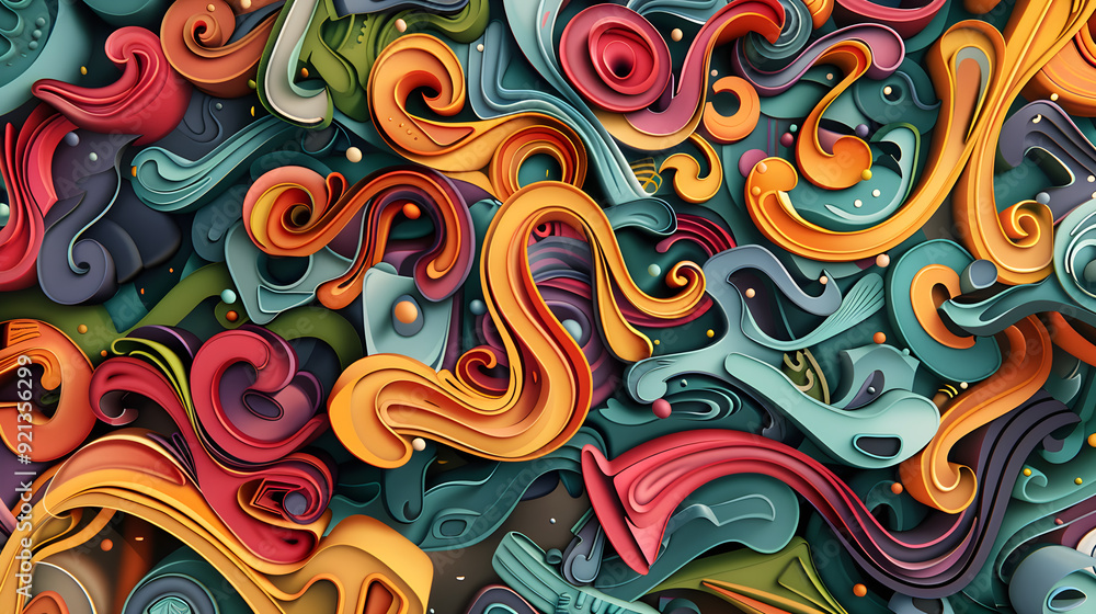 Whimsical Alphabet Extravaganza: An Artistic Display of Quirky and Fun ...