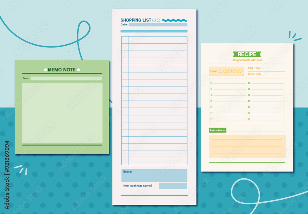 Pastel Minimalist Planner and Checklist Template Stock Template | Adobe ...