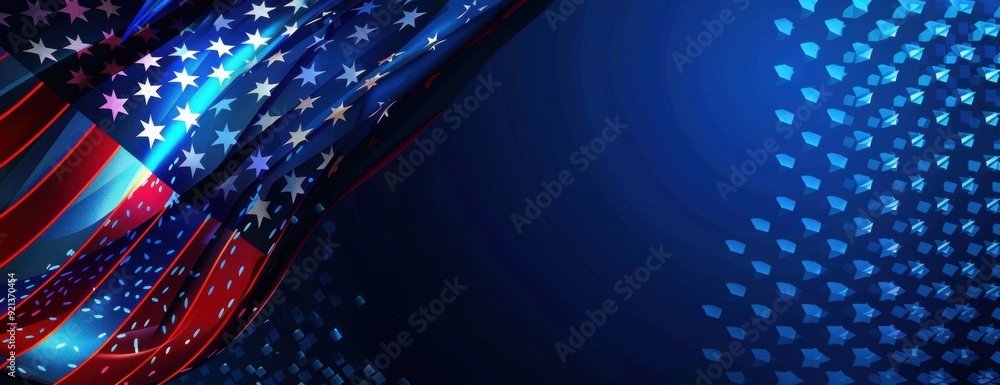Blue background with american flag, blue background American patriotic ...
