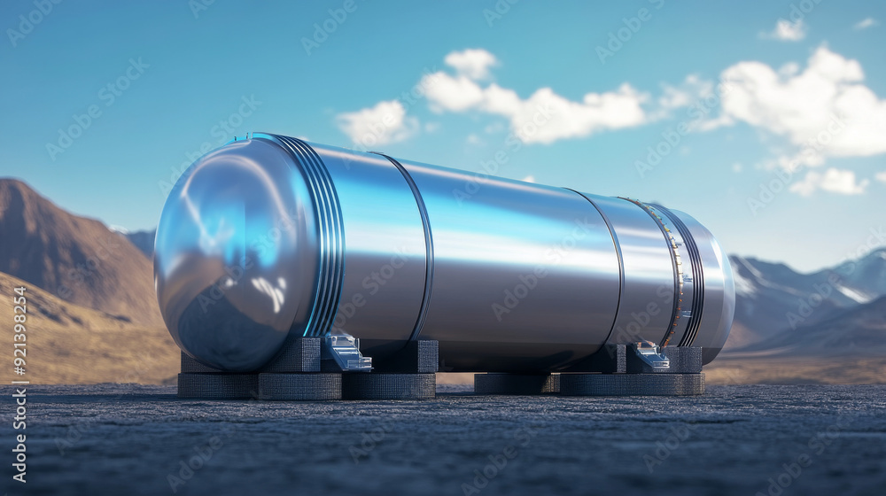 Gas tank for storing energy from hydrogen produced by clean energy ...