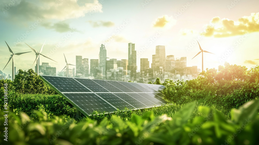 Green energy sources come in different forms, like solar panels, wind ...