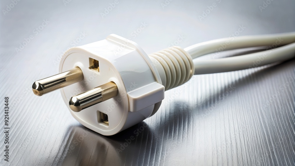 Electrical plug with three prongs and grounding wire , electricity ...