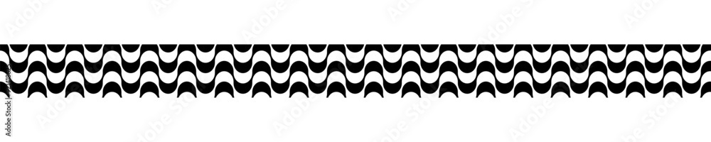 Border with Copacabana sidewalk pattern. Print of famous beach ...