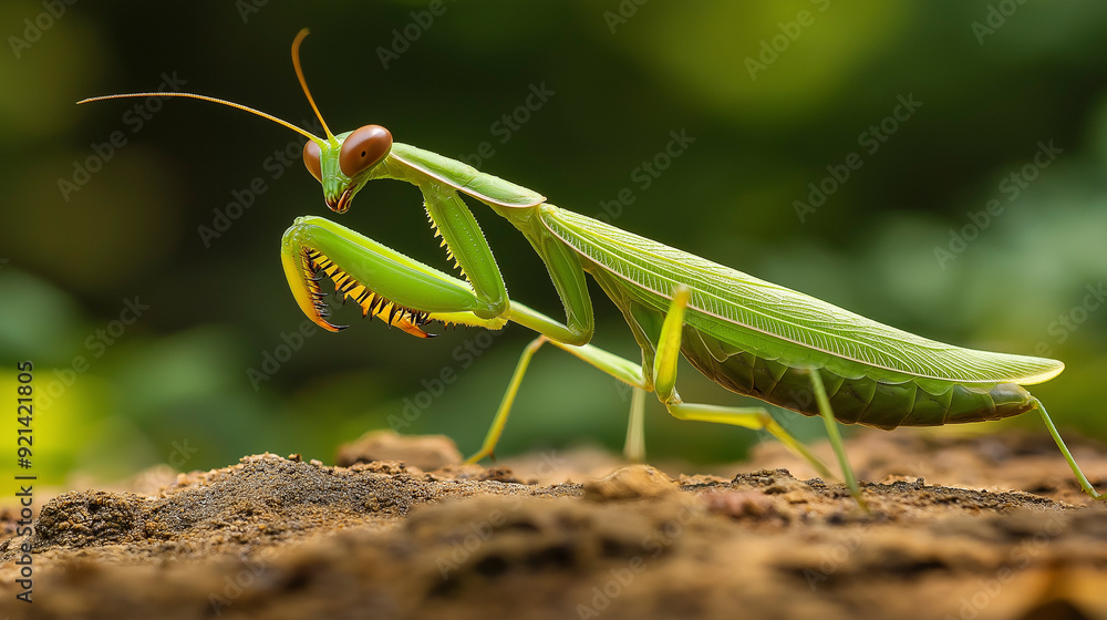 Predador caça insetos. O louva-a-deus europeu (Mantis religiosa) é um ...
