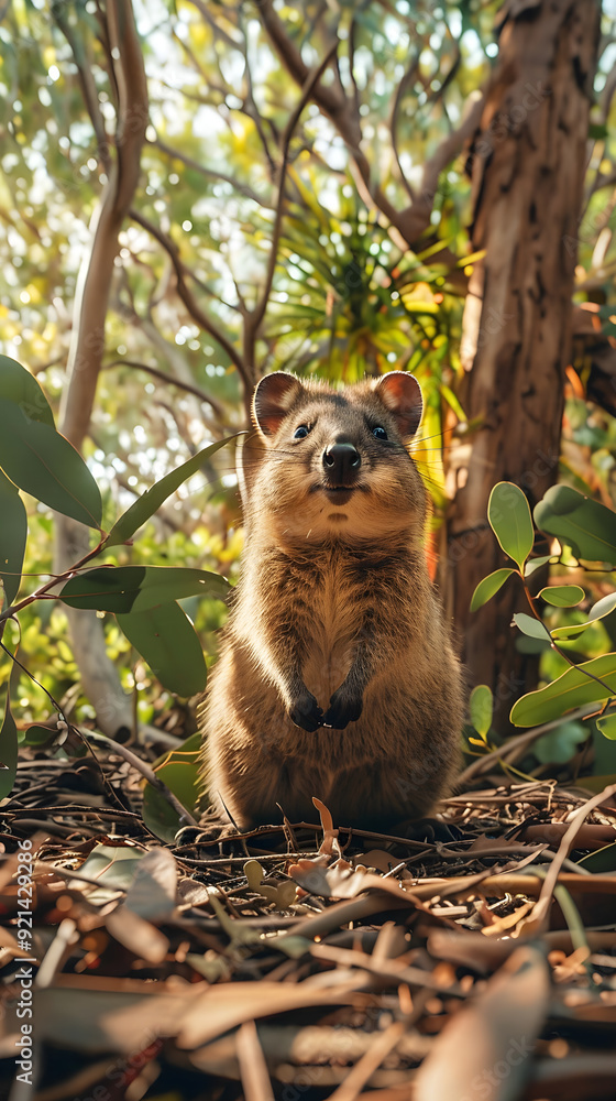 Serene Quokka Habitat: Lush Vegetation and Eucalyptus Trees in Western ...