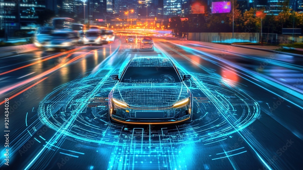 Autonomous Vehicles: Innovate self-driving car Stock Photo | Adobe Stock