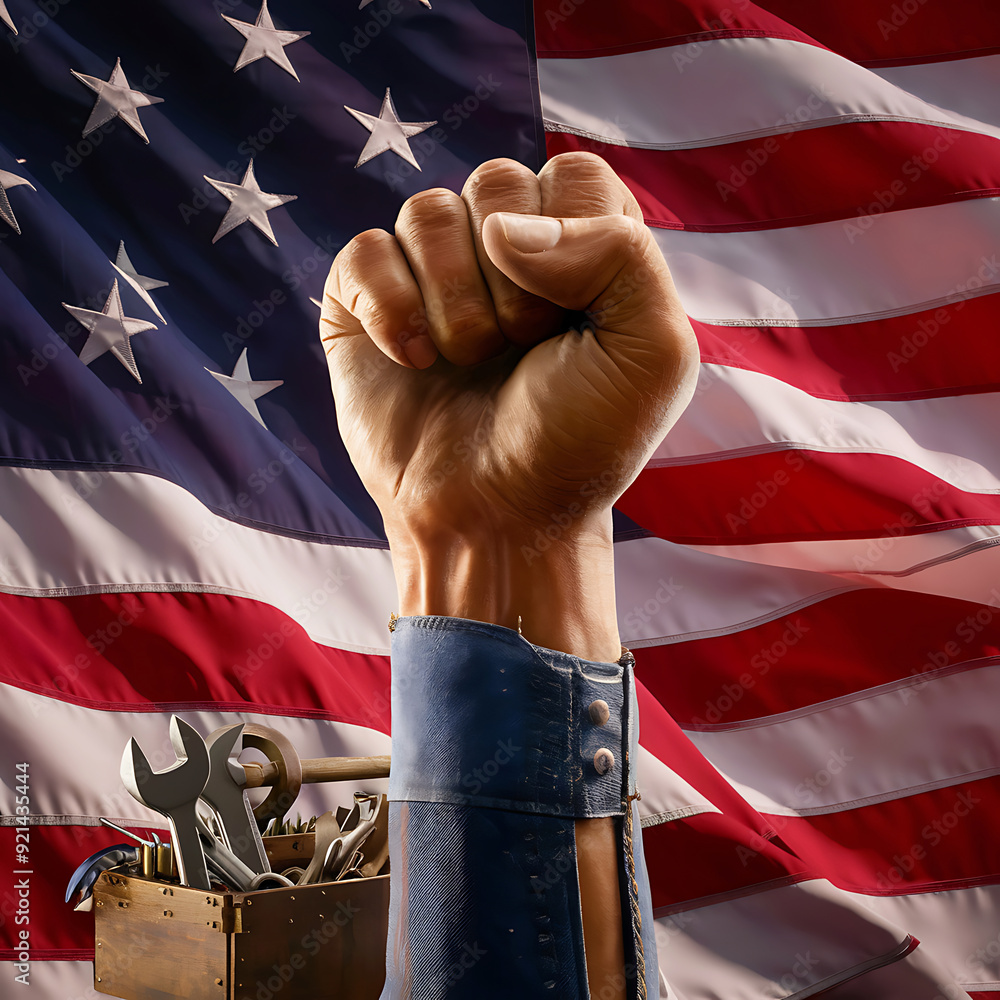 Labor Day and the importance of workers, banner posters and social ...