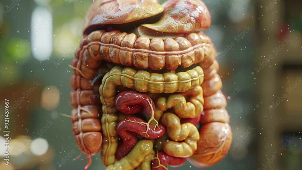 The medical accuracy of human anatomy and 3D animation. Model of the ...