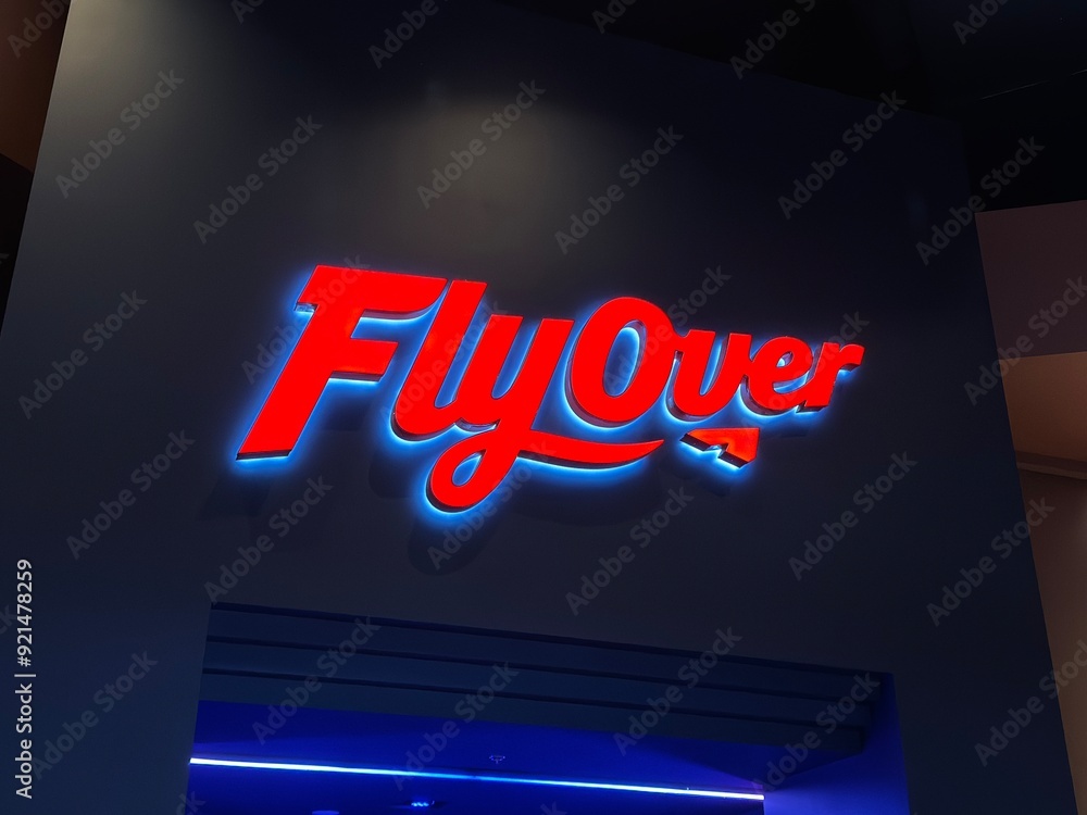 Las Vegas,Nevada,USA-June 18th 2024: FlyOver flying theater brand logo ...