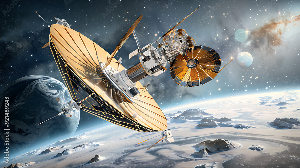 14. Deep space probe with expandable antennas and a sleek aerodynamic ...