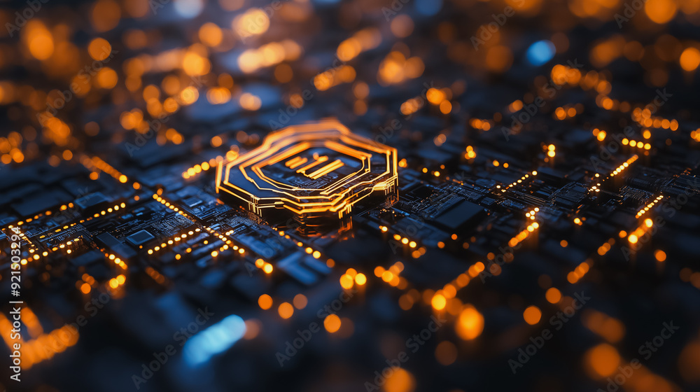 High-tech patent concept background showcasing a digital environment ...