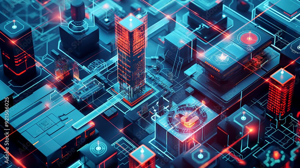 a multi-layered cybersecurity defense system with firewalls, intrusion ...