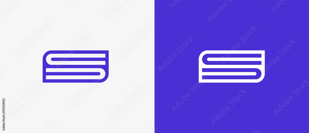 Logo literature or book and letter S, book, library, reading ...