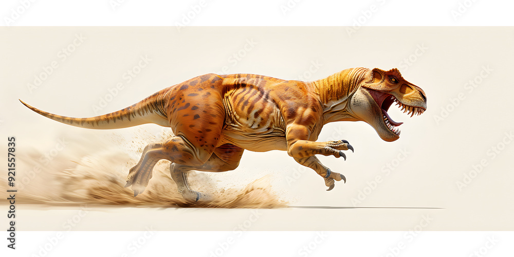 Tyrannosaurus Rex in Motion: A digitally rendered illustration of the ...