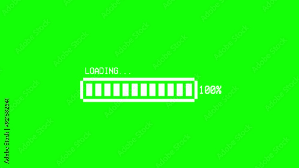 loading process, please wait, animation, green screen background vídeo ...