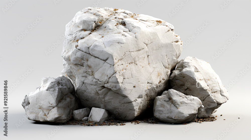 Unyielding Strength: A monolithic white rock formation, weathered yet ...