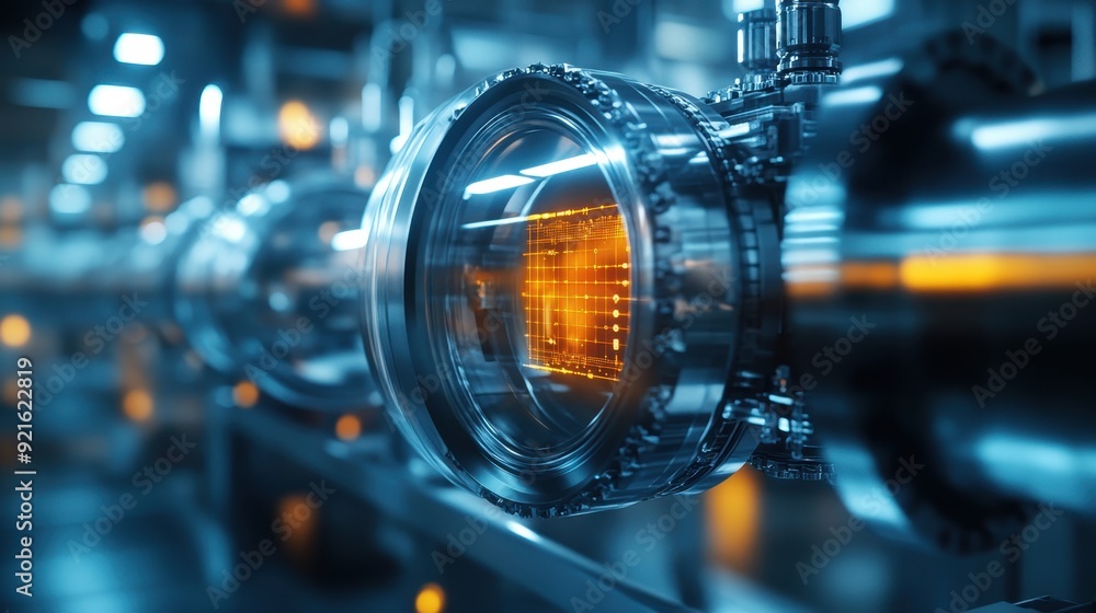 A hyper-realistic AI-powered predictive maintenance system in a high ...