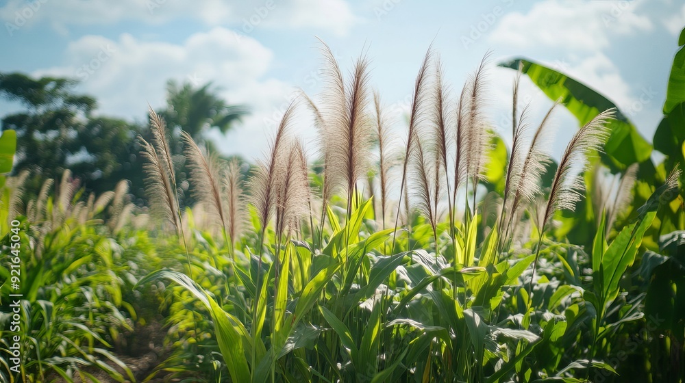 Pennisetum purpureum, commonly known as Napier grass, elephant grass ...