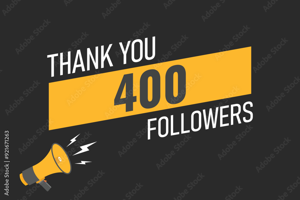 400 followers celebration. Thank you 400 followers congratulation ...