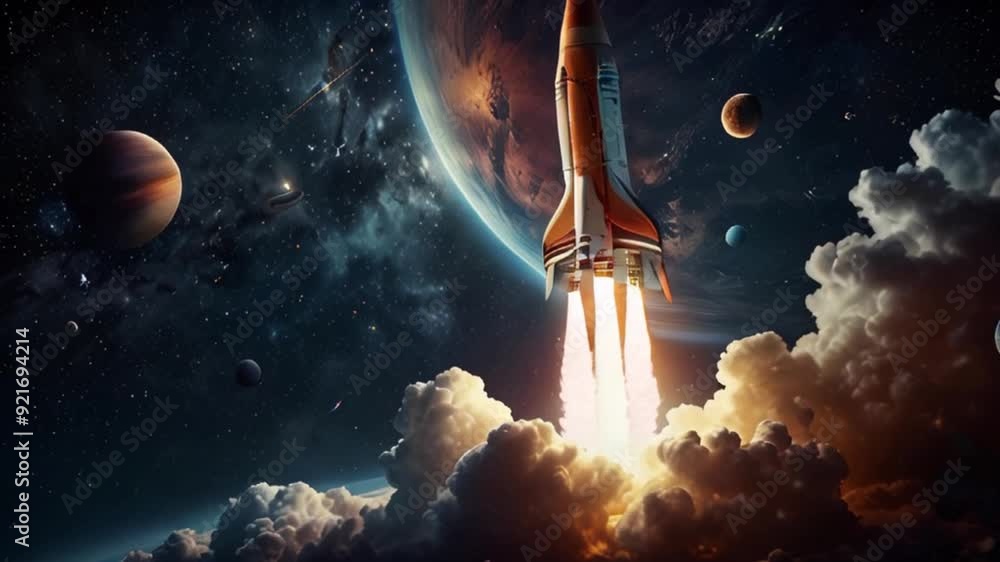 Ultra minimal free video of space station in space, earth, moon, sky ...