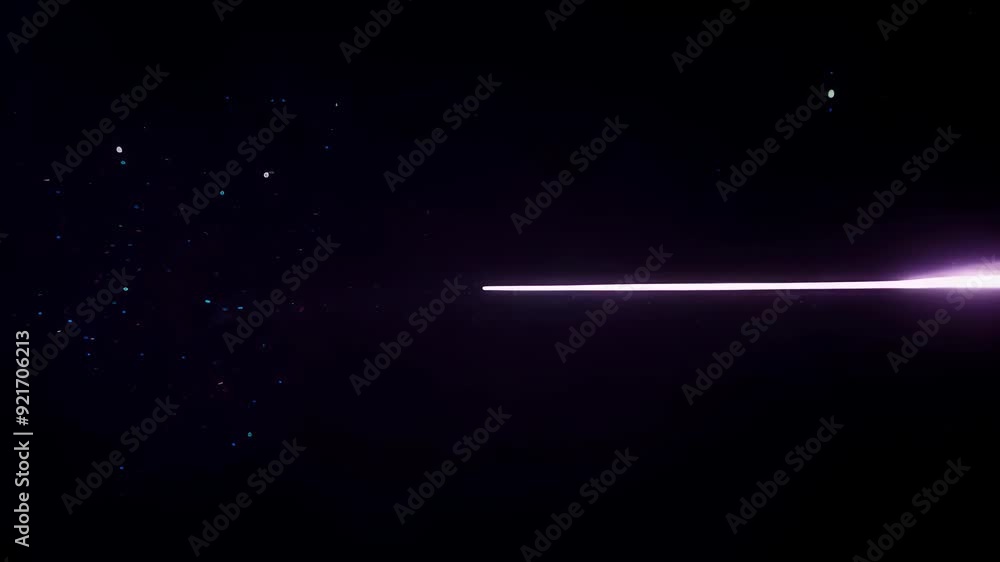 Video of bright purple energy beam splitting into multiple streams ...