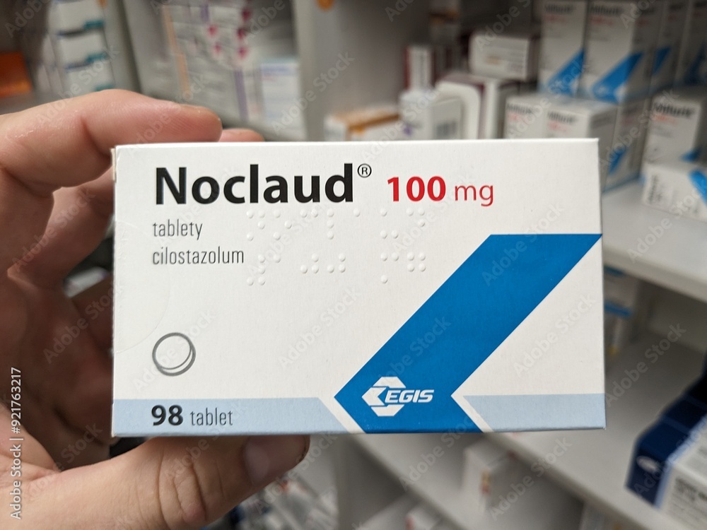 Prague, Czech Republic-August 14 2024: NOCLAUD box of tablets with ...