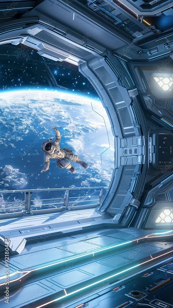 futuristic spaceship interior seamless looping overlay 4k virtual video ...