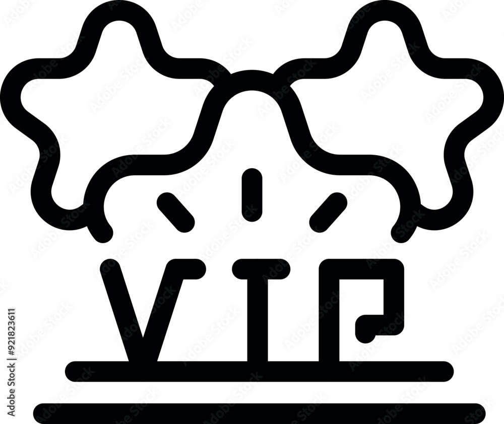 Concept of vip invitation, shining inscription vip standing on a ...