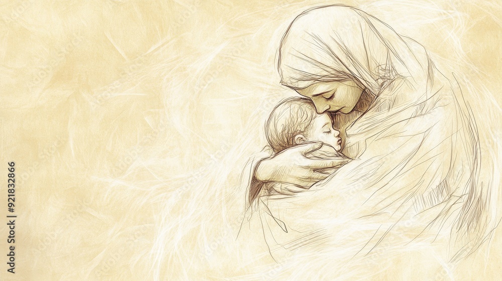 Biblical Illustration of The Birth of Samuel: Hannah Giving Birth to ...