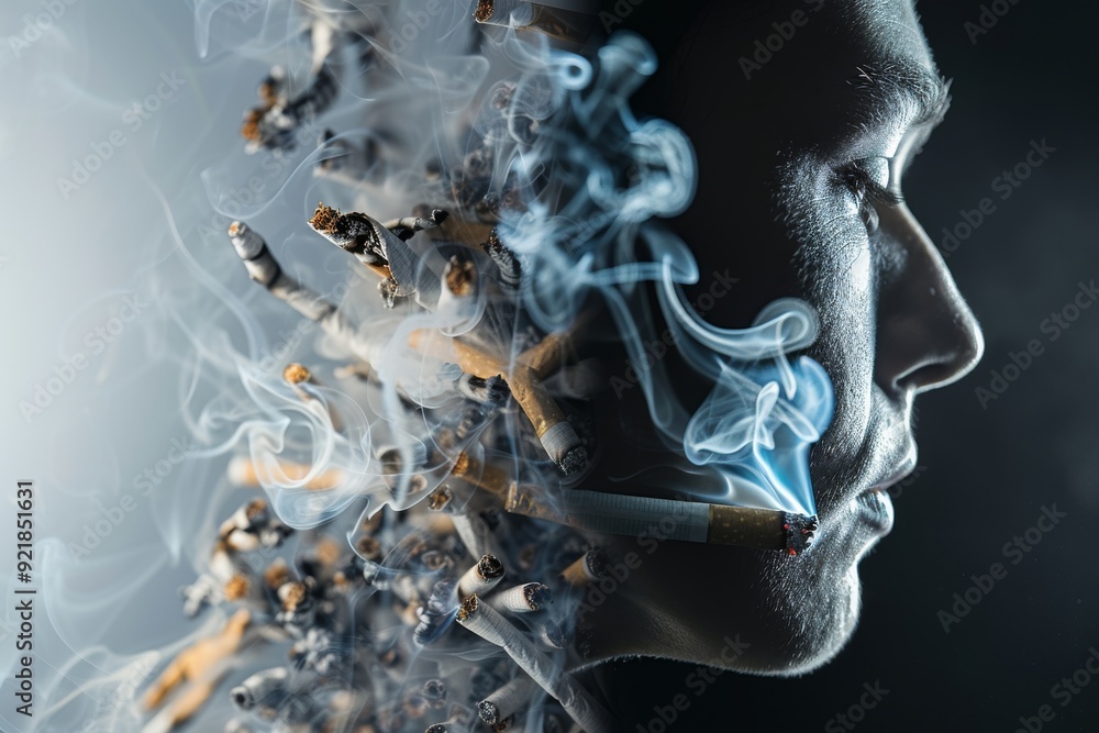 Smoke enveloping a face symbolizing the blinding and suffocating ...