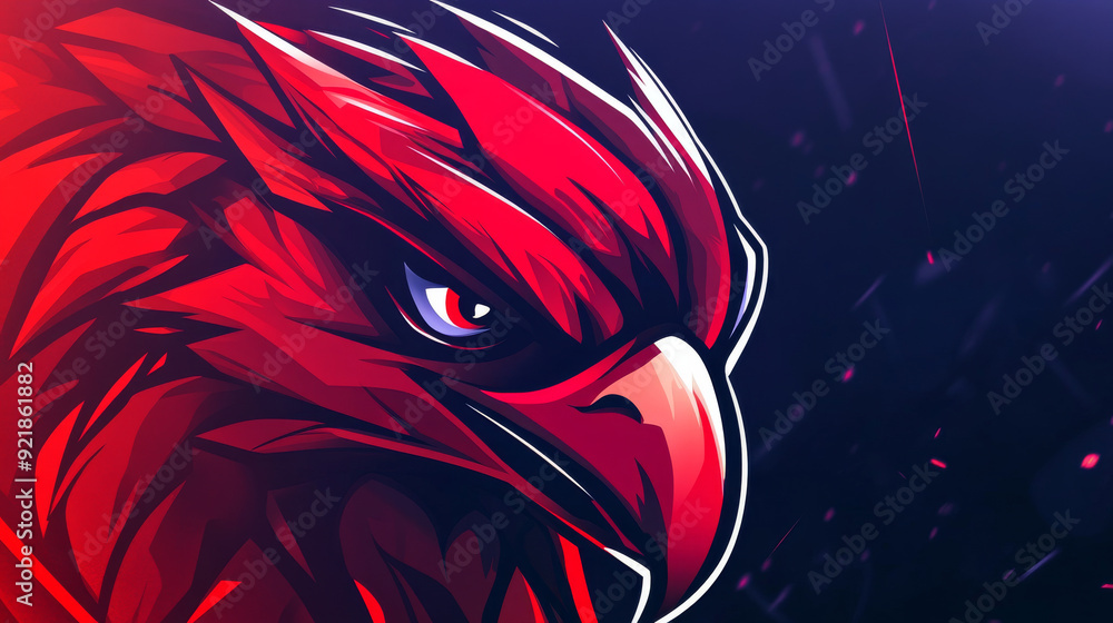 Red Falcon Logo: Energetic vector graphic designed for memorable sports ...