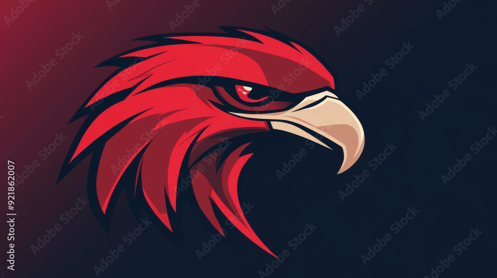 Red Falcon Logo: Energetic vector graphic designed for memorable sports ...