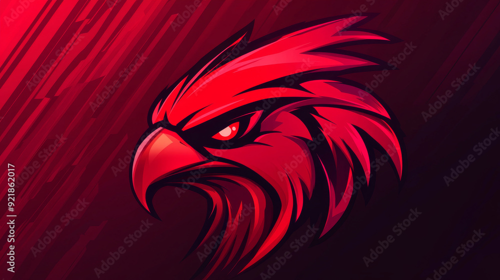 Red Falcon Logo: Energetic vector graphic designed for memorable sports ...