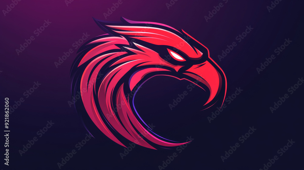 Red Falcon Logo: Energetic vector graphic designed for memorable sports ...