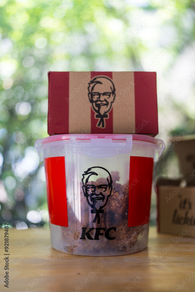 Bangkok, Thailand - August 14, 2024 : KFC Bucket Were, Celebrating the ...
