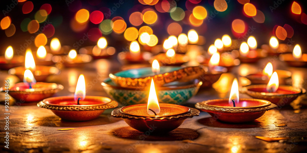 Elegant Clay Diya Positioned on Ornate Thali: A Symbol of Light and ...