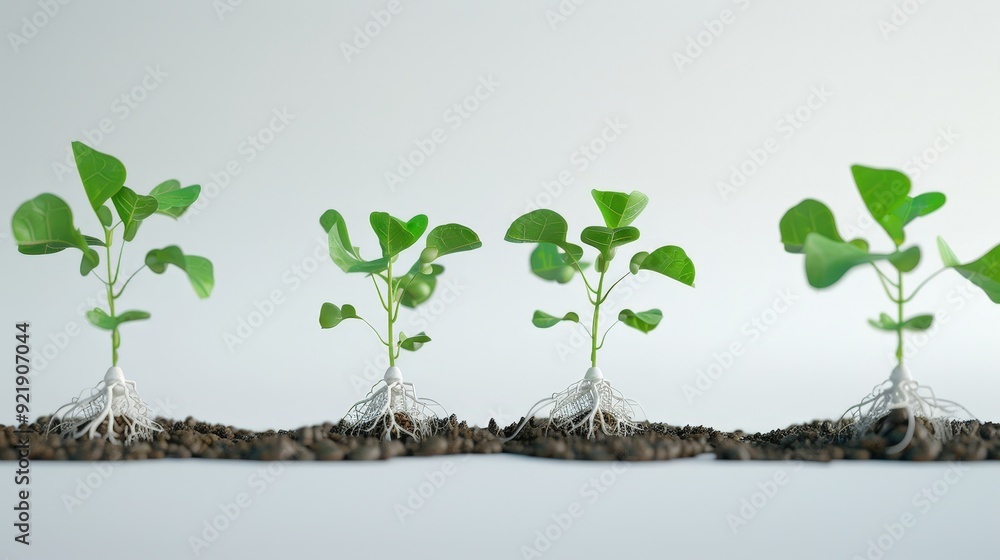 Scientific Illustration of 3D Root Nodules in Legumes with Nitrogen ...