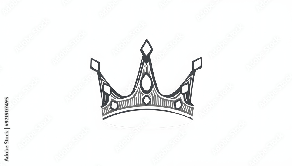 hand drawn doodle crown concept Loop image with Alpha Channel isolated ...