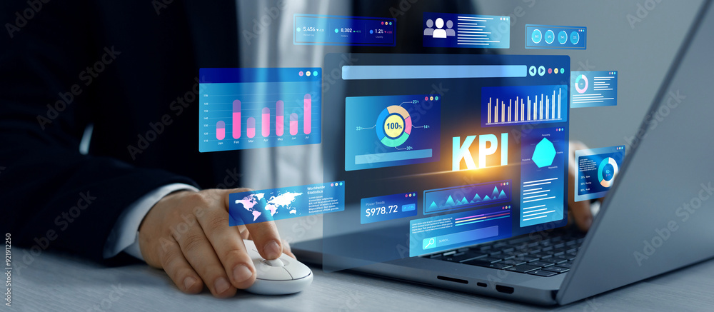 Management data System KPI connected in database for follow earnings ...