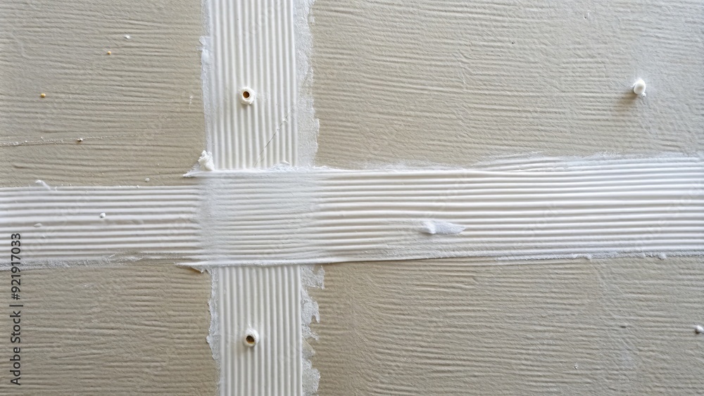 Abstract texture of newly installed drywall with subtle scratches and ...