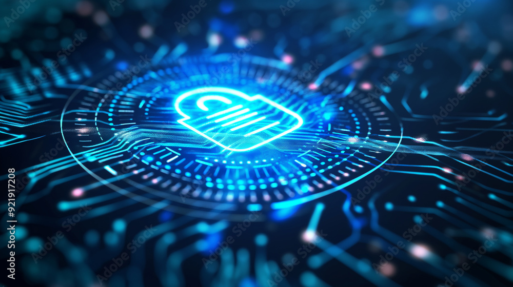 concept of identity and access management with visual elements like ...