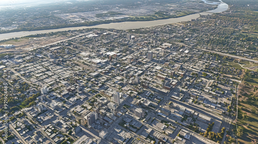 Technical aerial visual, 3D LiDAR GIS aerial map satellite scan model ...