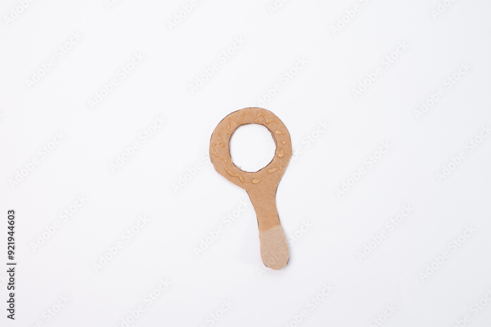 a cardboard magnifying glass craft for kids play, handmade loupe toy ...