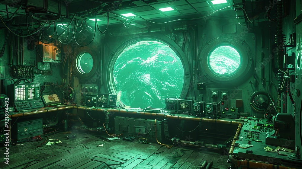 spaceship in the dark Space themed escape room Techno reverse engineer ...