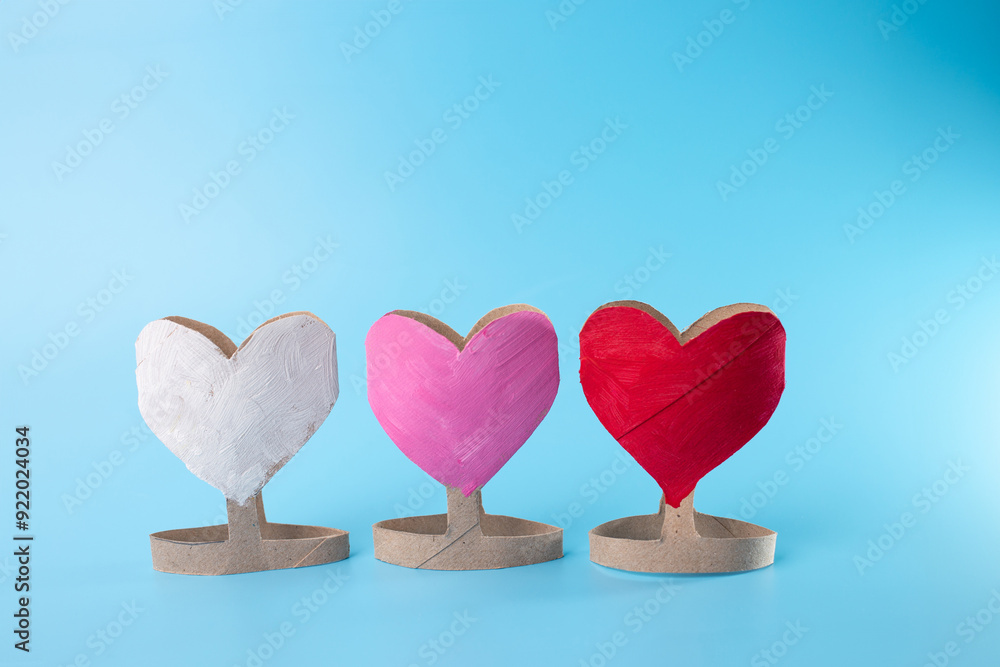 paper craft, recycle, play, easy craft ideas, how to make heart, DIY ...