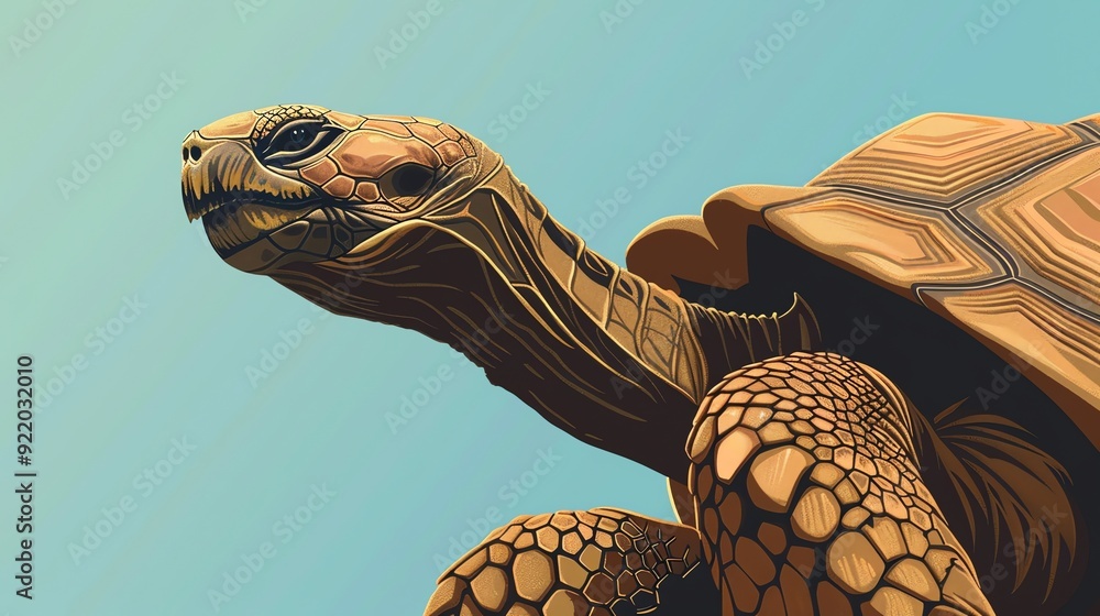 Photo & Art Print Create a illustration of a Galapagos Tortoise in ...